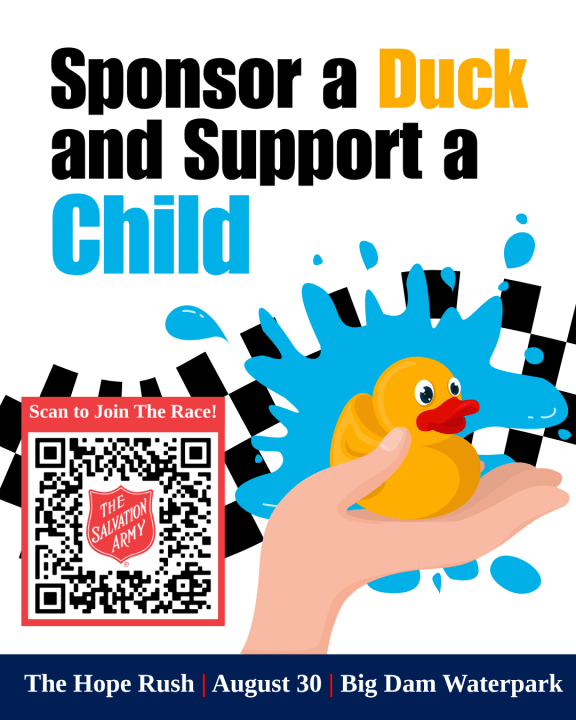 Race ducks to support homeless children at the Hope Rush Duck Derby