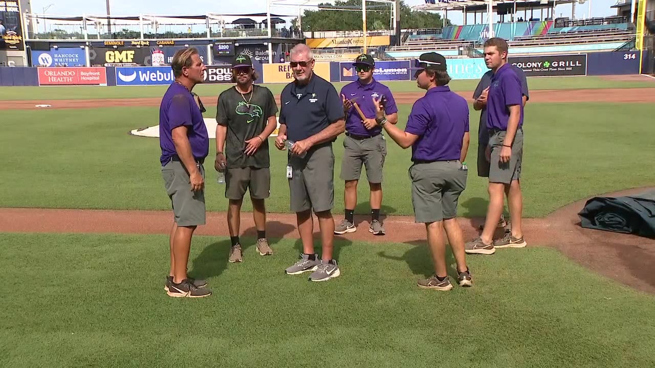 Rays grounds crew adjusts to work outside instead of indoors at ...