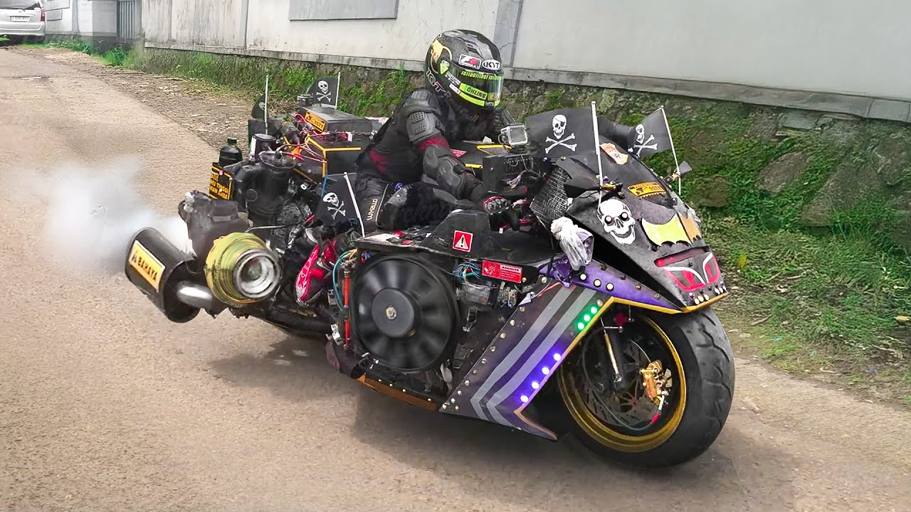 Riding a Homemade, Monstrously Powerful Batman Motorcycle