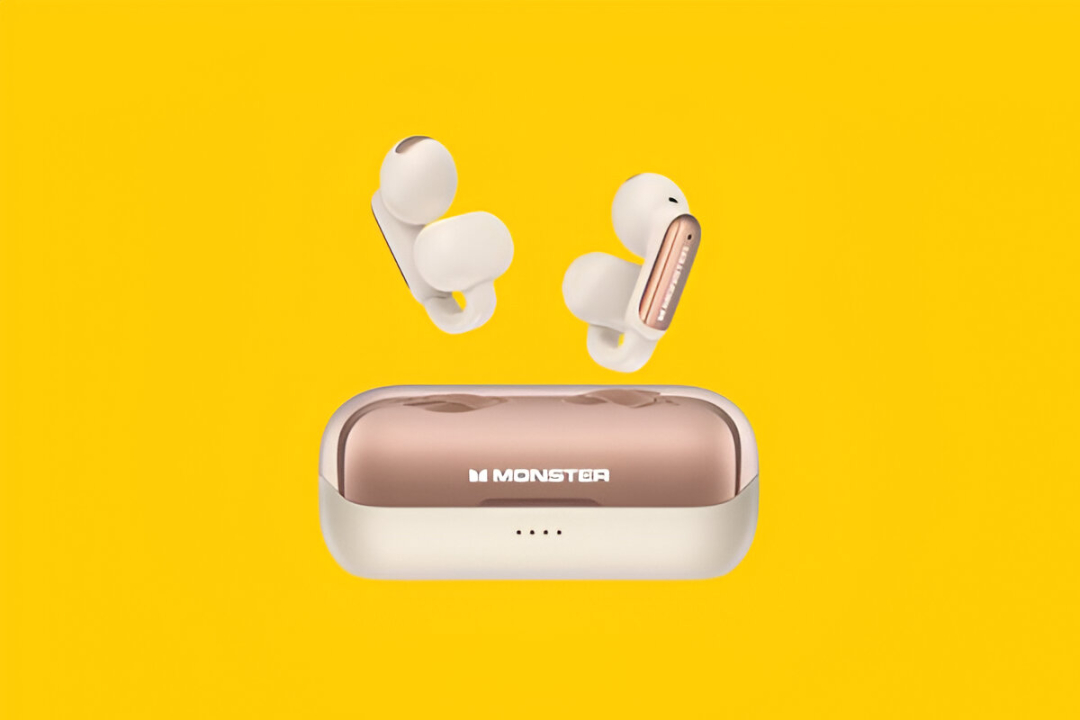 Monster Open-Ear Wireless Earbuds (White) - $29.59 (Save $120.40)