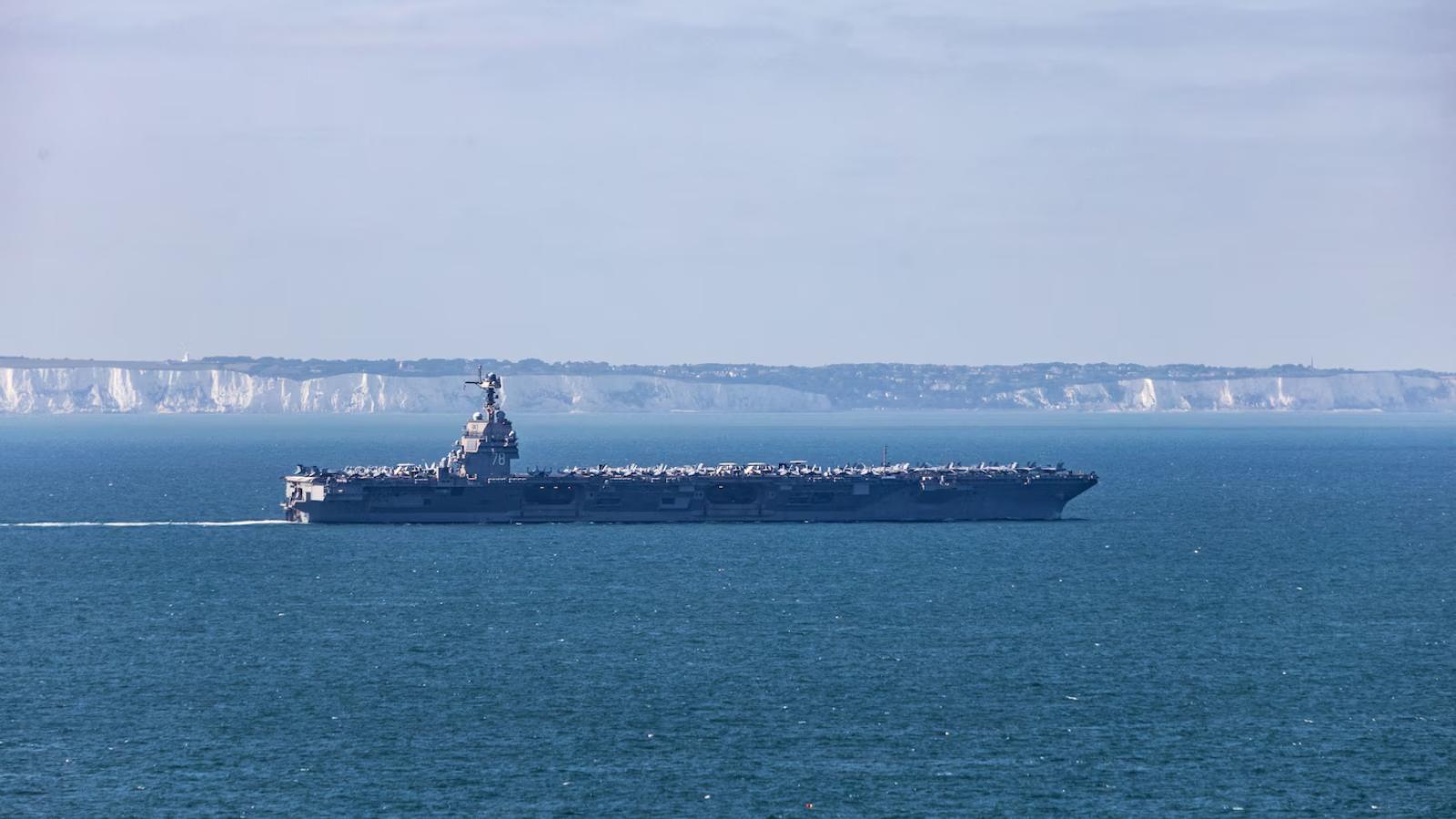 US Navy strike force sails to NATO's northern flank