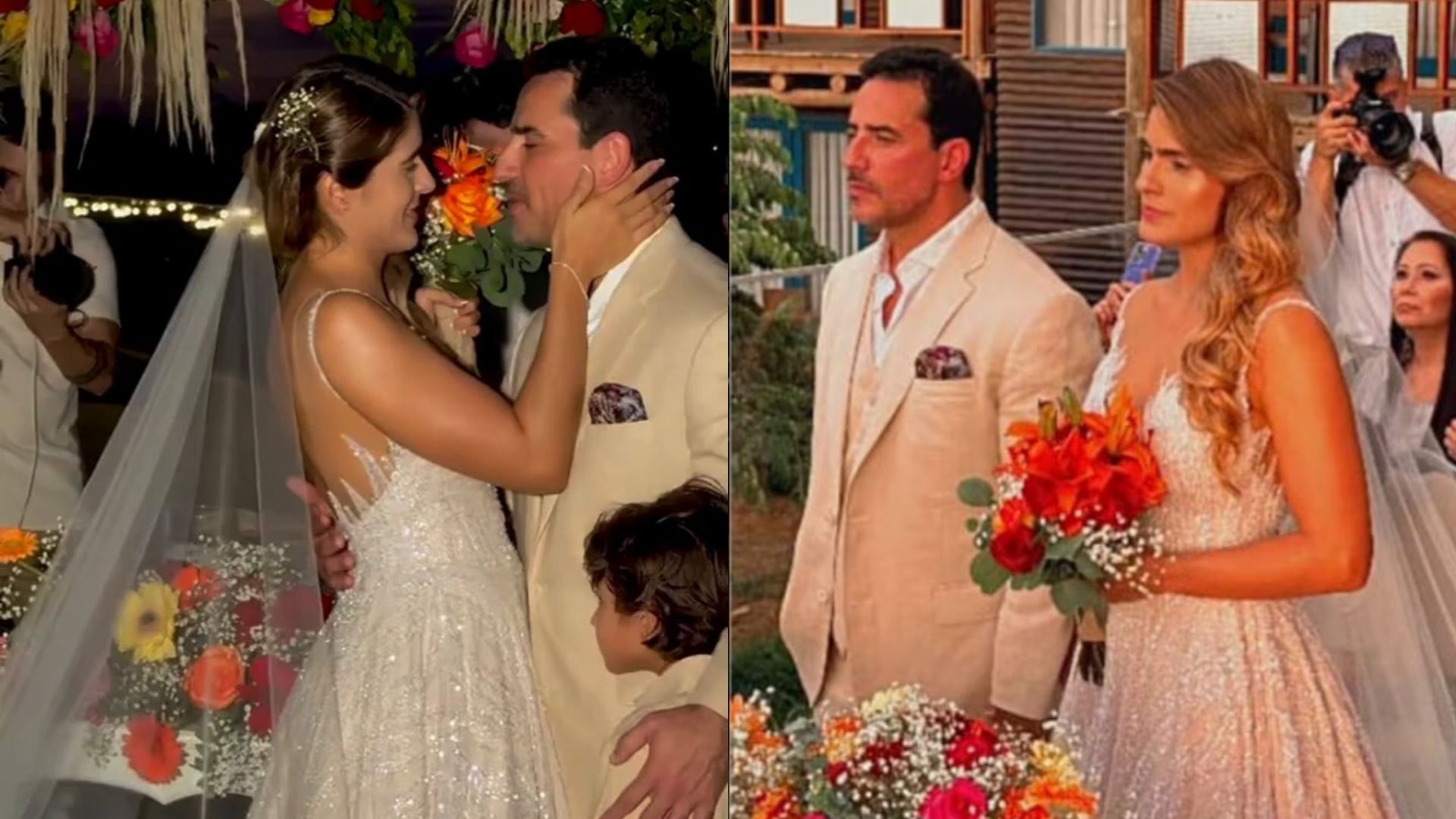 Pedro Palacio se casó con María Alejandra Restrepo en ceremonia frente al mar Caribe