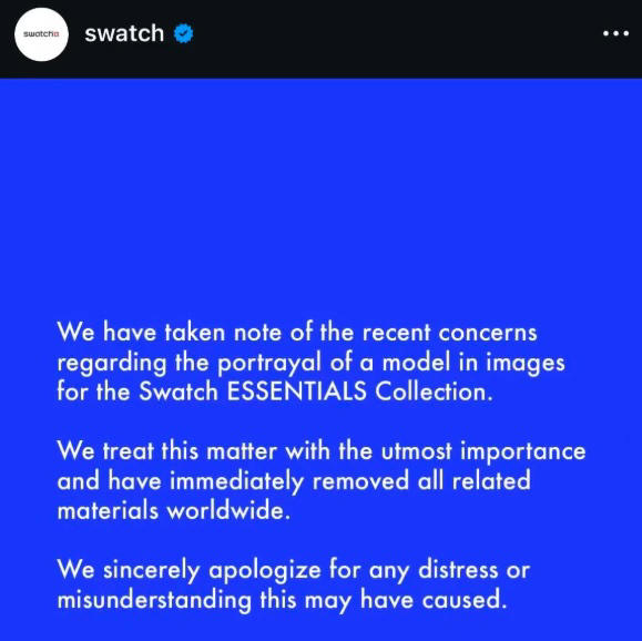 Swatch apologizes for ‘slanted eye’ ad after online backlash in China
