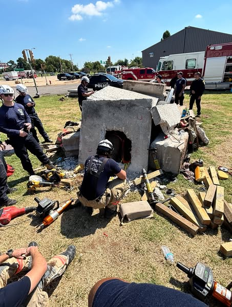 OKCFD performs structural collapse scenario training