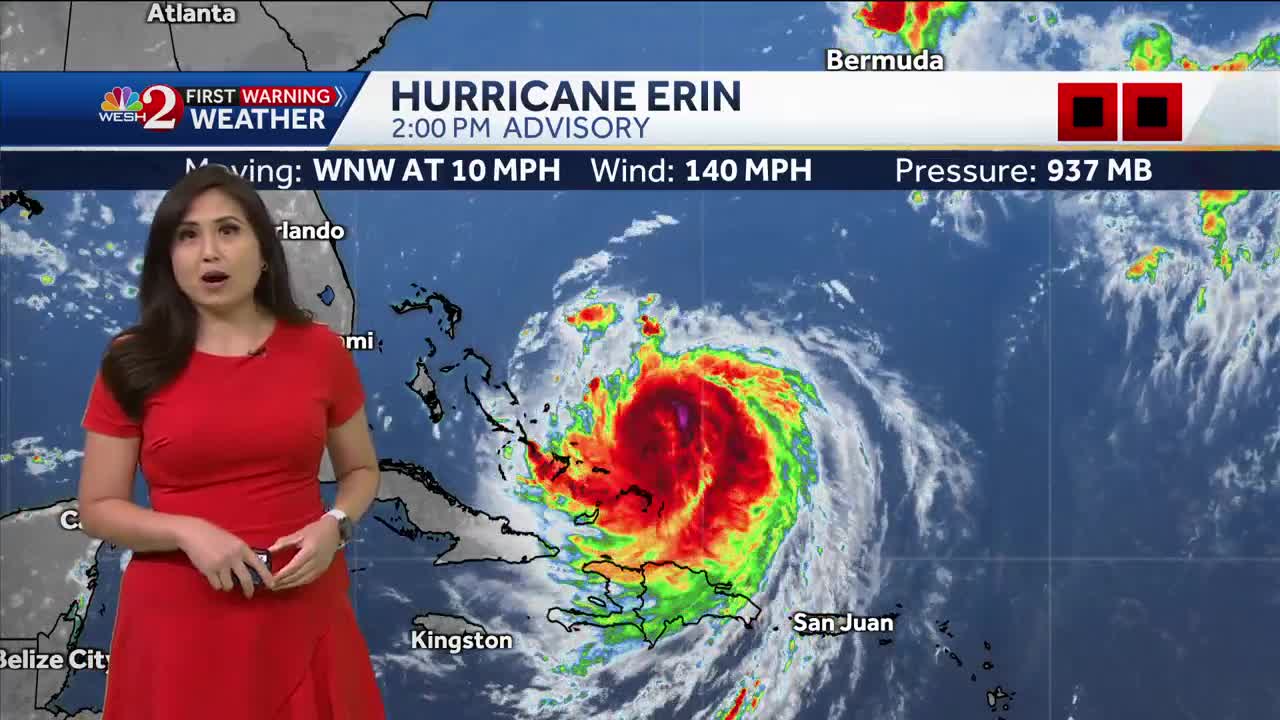 Erin remains a powerful Cat 4 storm | 2 p.m. Aug. 18 update
