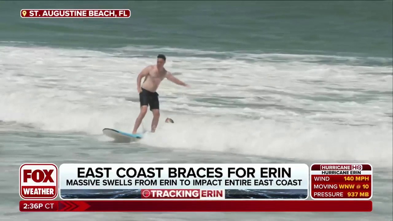 Hurricane Erin is expected to slam the East Coast with strong waves and ...