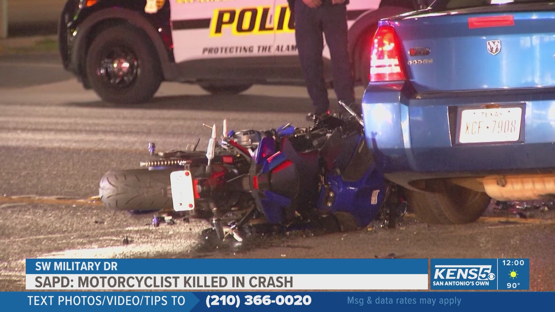 Driver of motorcycle died after crash on south side of San Antonio