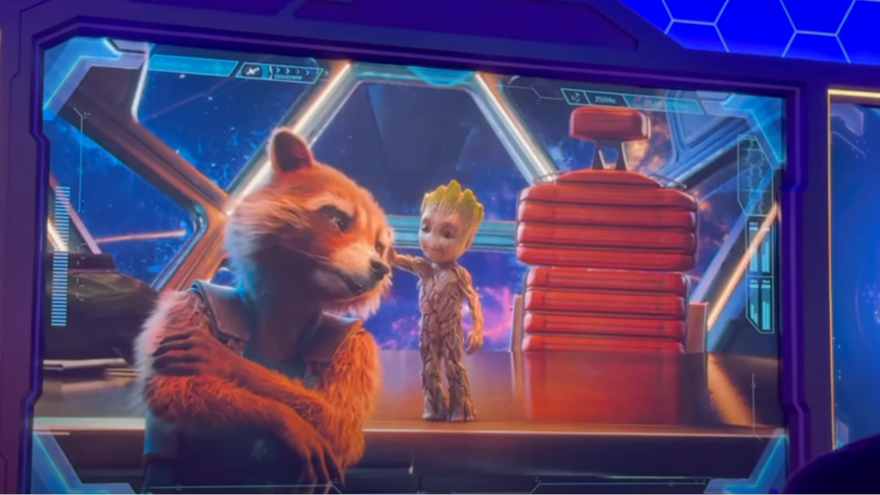 Worlds of Marvel Restaurant: Full Groot Show on the Disney Treasure ...