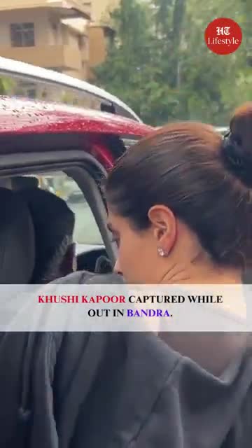 Khushi Kapoor captured while out in Bandra