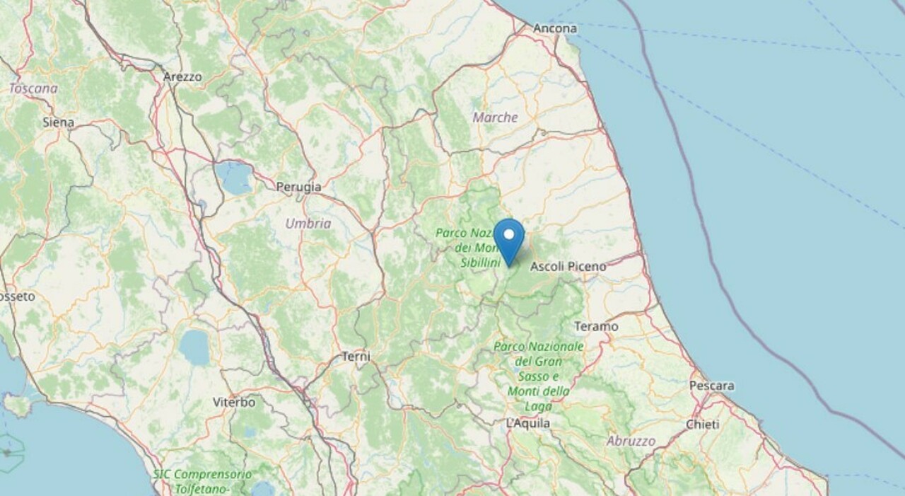 Terremoto ad Ascoli, scossa 3.2 avvertita dalla popolazione