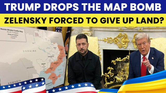 Trump Forces Zelensky to Redraw Ukraine’s Map? Trump Shoves Map at ...