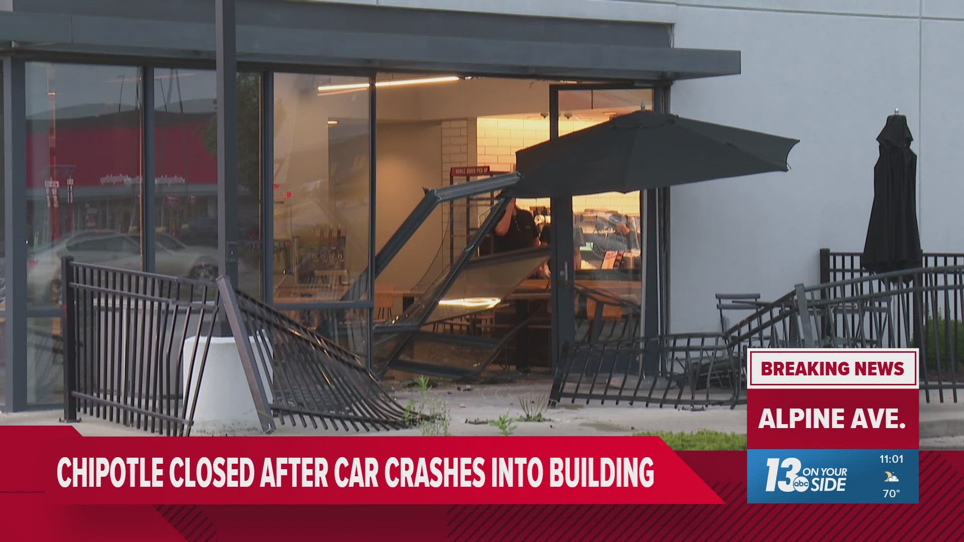 Car crashes into Chipotle on Alpine Avenue in Walker