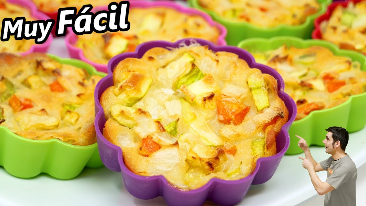 Con 1 Zanahoria, 1 Calabacín, 1 Huevo ¡Pasteles De Verdura Deliciosos!