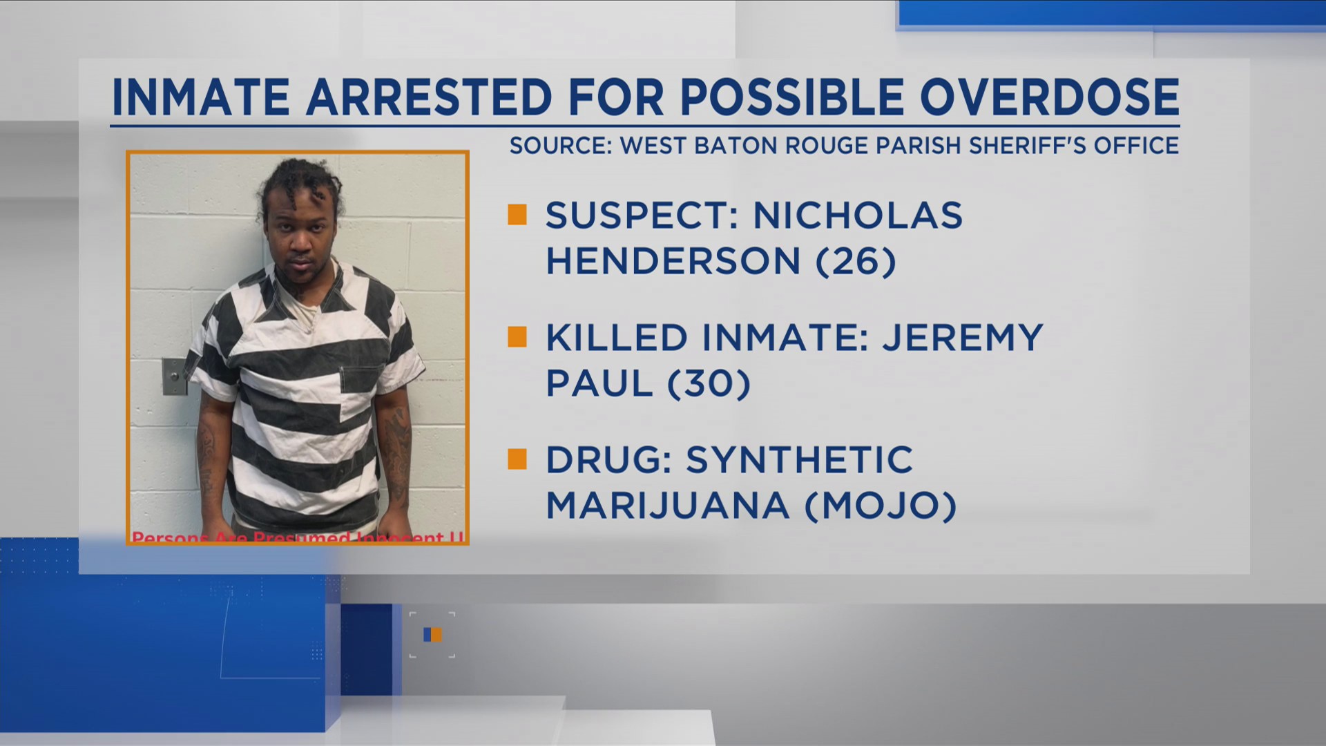 Arrest made after inmate dies while in custody in West Baton Rouge ...