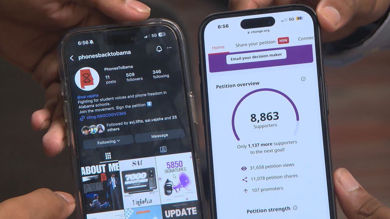 Hoover student creates petition against school cell phone ban