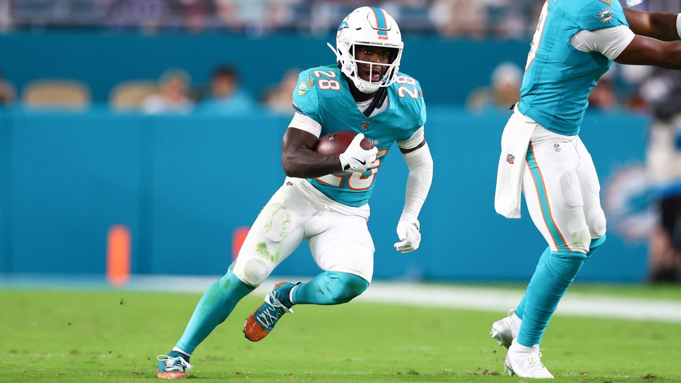 De'Von Achane injury update: Dolphins RB sidelined with calf issue ...