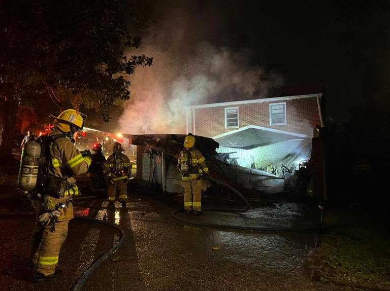 Person displaced after fire destroys Chesterfield garage