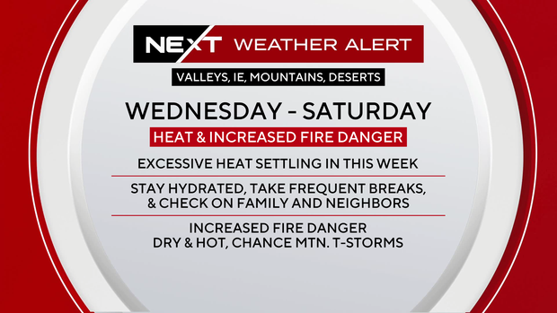 Late summer heat wave expected to arrive Wednesday