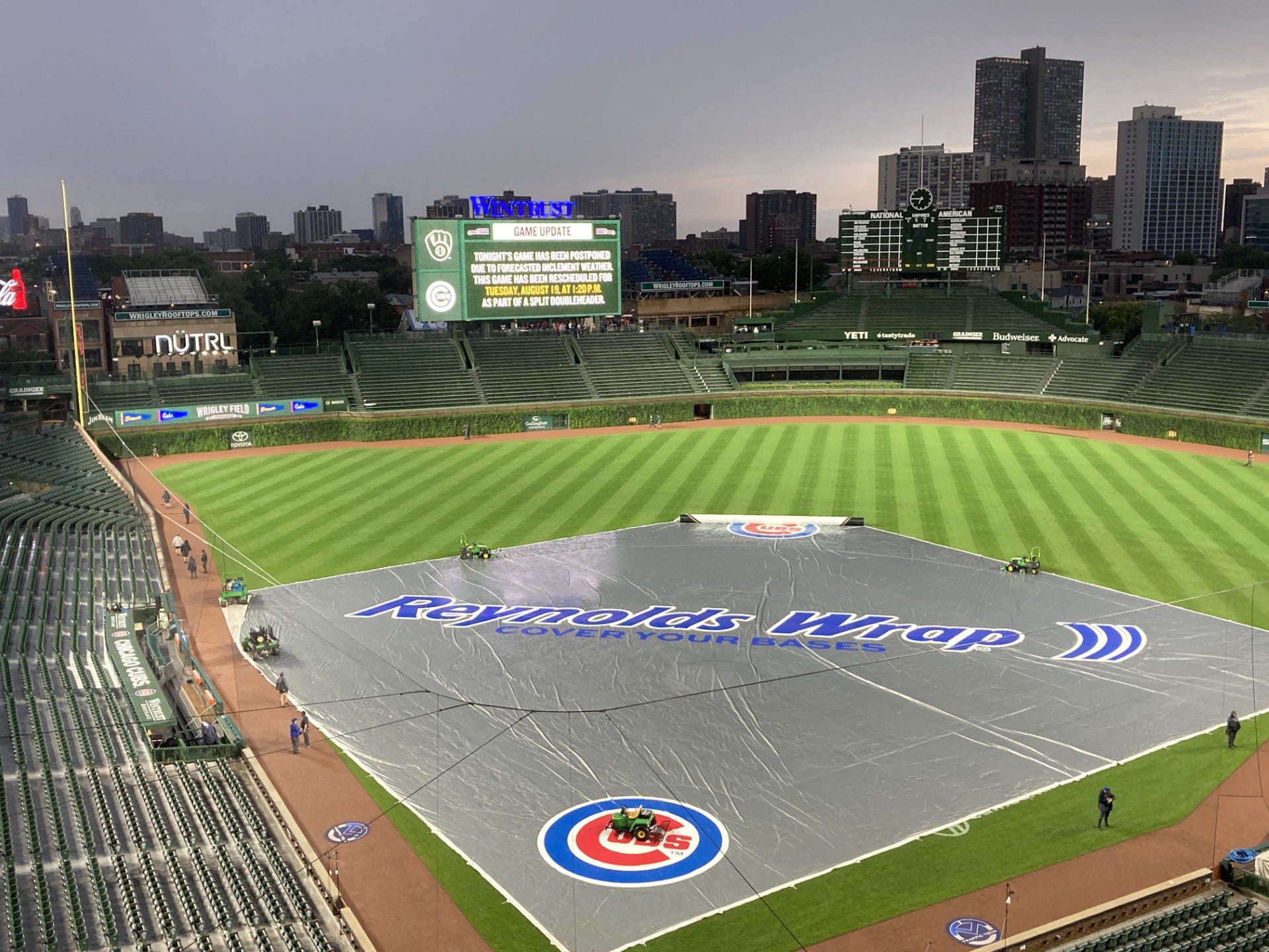 Second game of Brewers-Cubs doubleheader postponed to Aug. 19