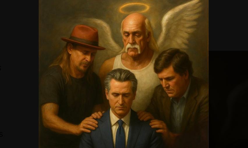 Angel Hulk Hogan and other MAGA celebs giving AI blessings to Gavin ...