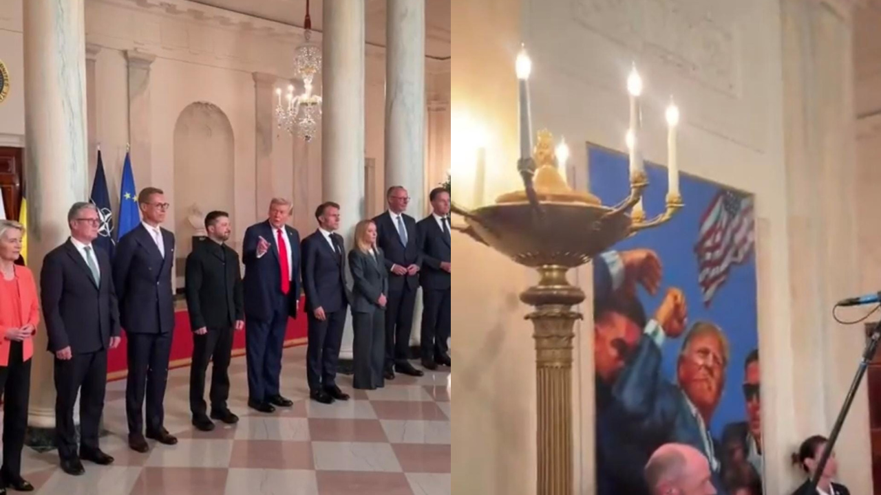 ‘Not a great day’: Donald Trump displays artwork of Butler attack to ...