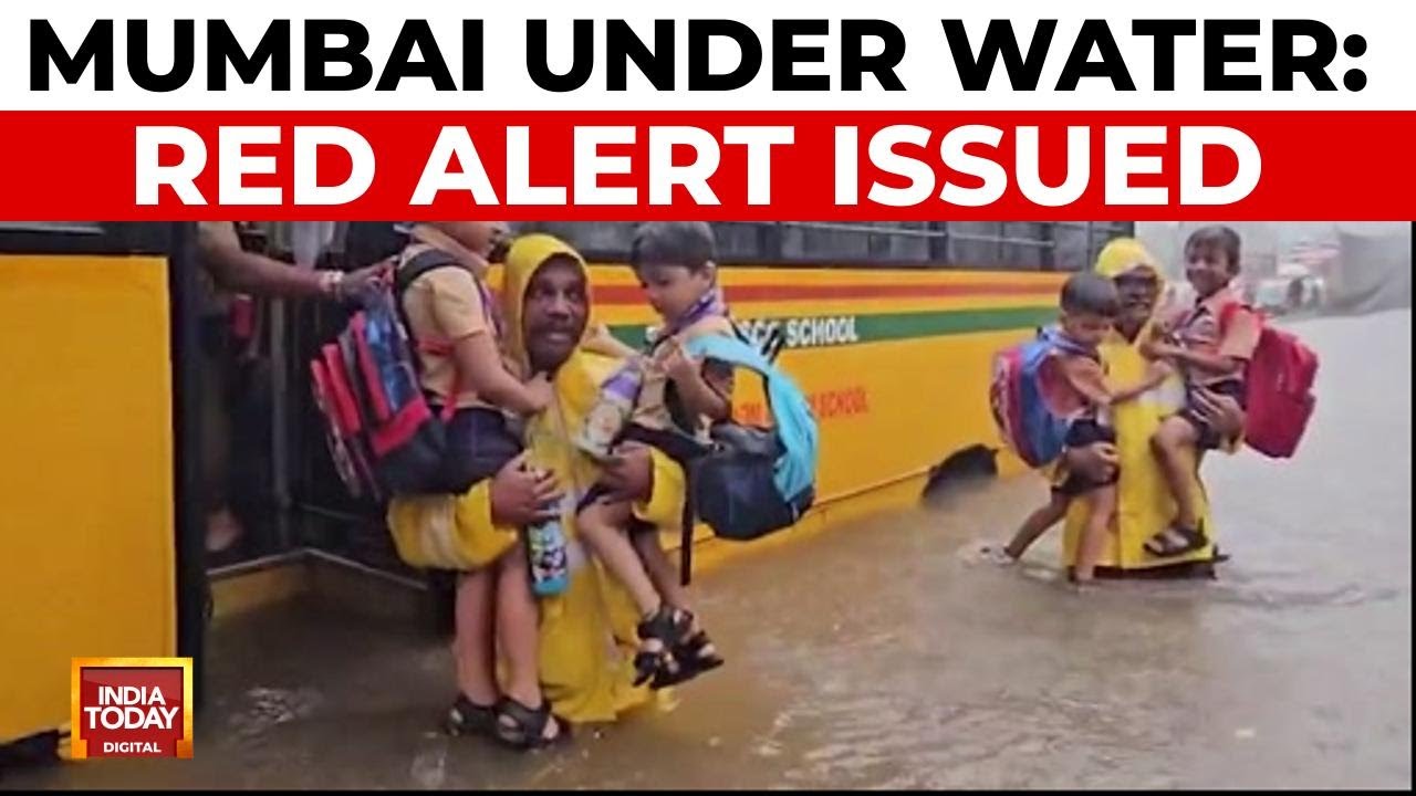 Mumbai battles heavy rain: Red alert issued, city services disrupted