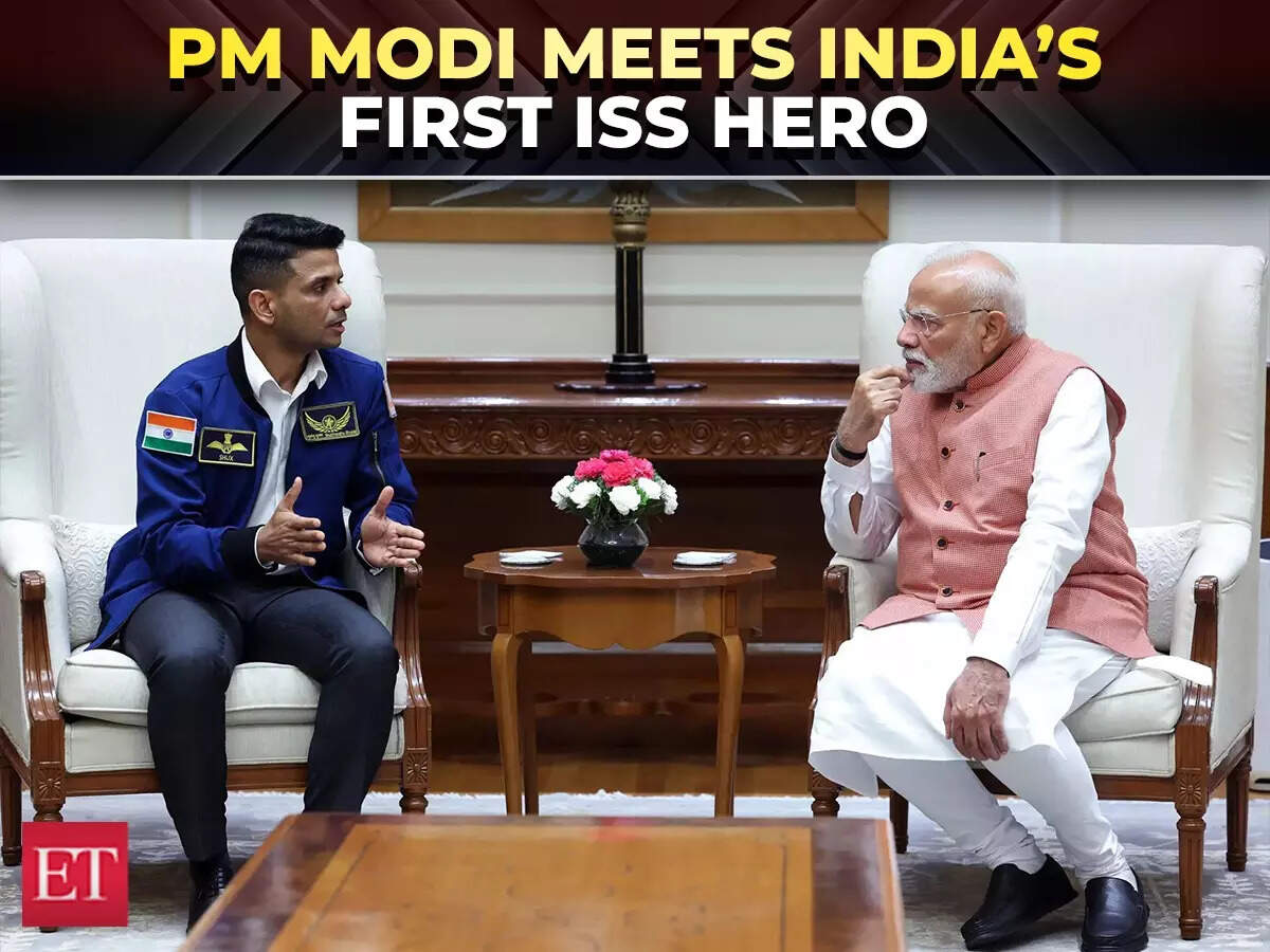 From cockpit to cosmos: PM Modi meets IAF’s first space hero Shubhanshu ...