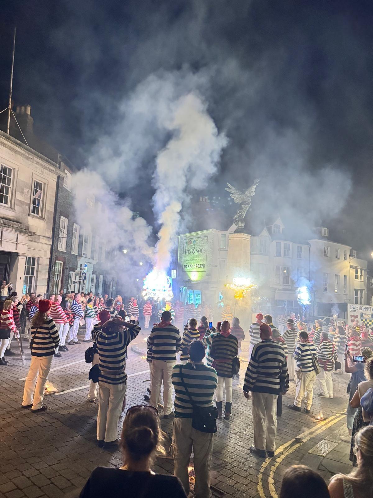 Lewes Bonfire Societies commemorate VJ Day
