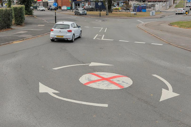 St George's Cross painted on mini-roundabouts triggers row between locals