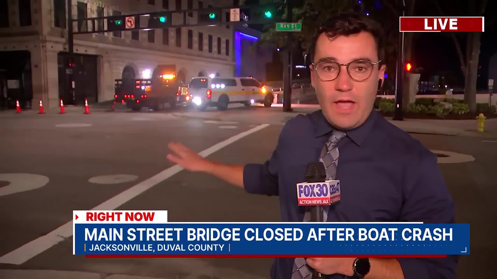 Main Street Bridge closed after boat crash | FIRST ALERT TRAFFIC