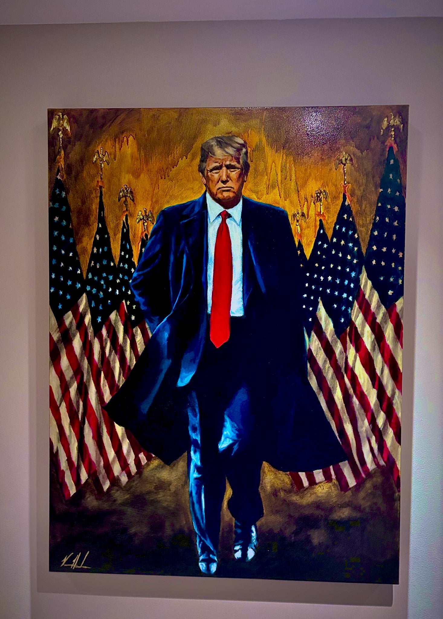 Latest Trump portrait revealed after president showed off new Butler ...
