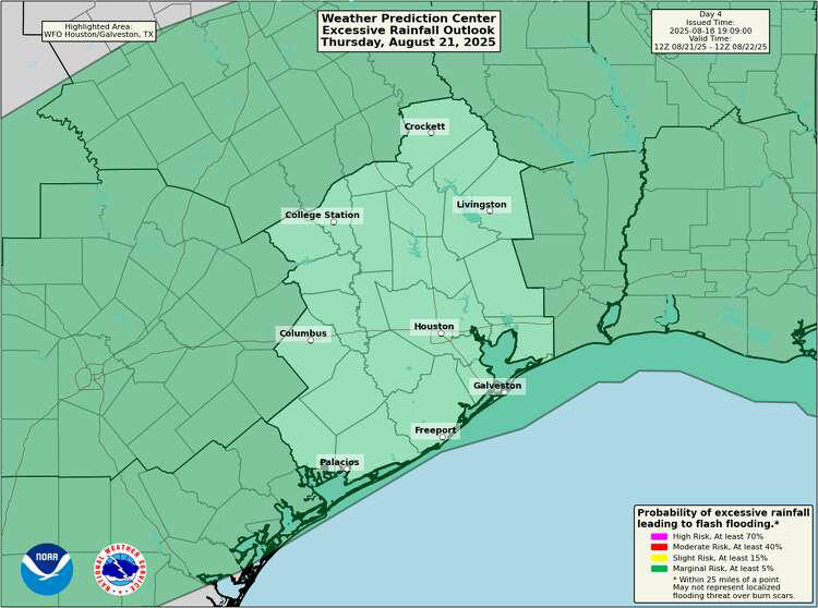 Houston to get rare August cold front that could trigger flooding ...