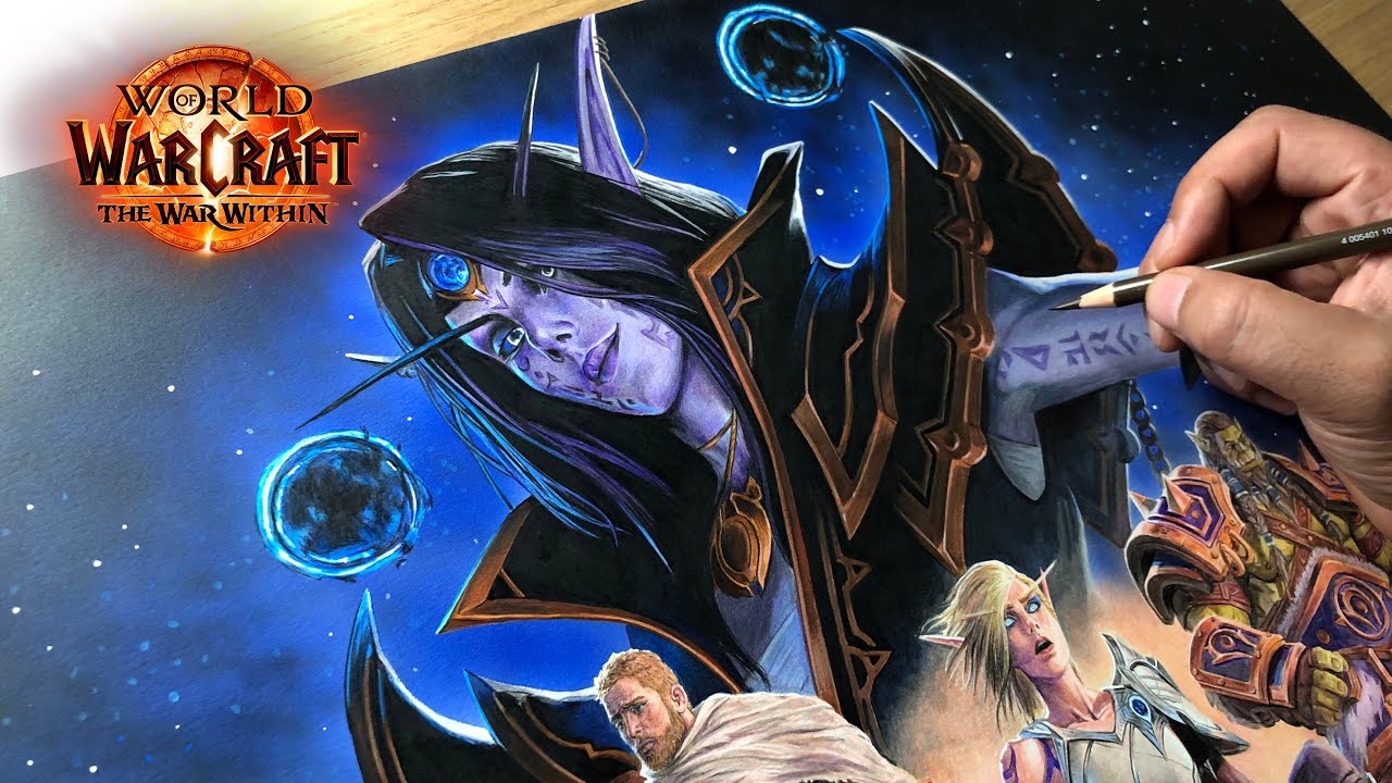Drawing Xal'Atath: Epic World of Warcraft Art (Step by Step Time-Lapse)