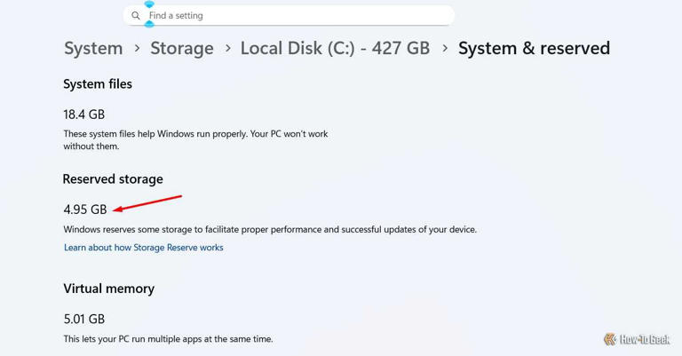 How to Free Up Space on Windows 11 by Disabling Reserved Storage