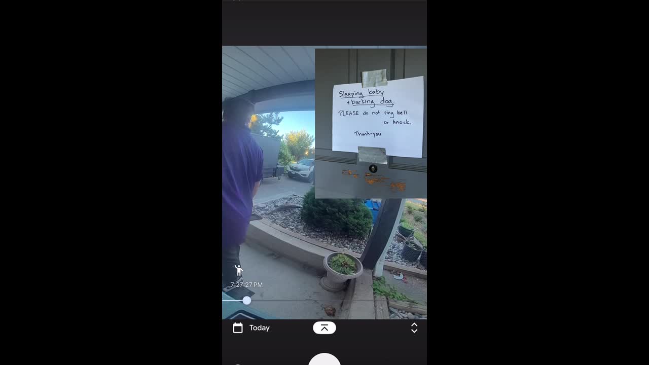 Rude salesmen wake baby ignoring warning sign, prompt outrage online