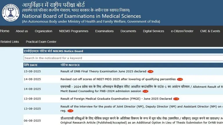 NEET PG 2025 Result, Scorecard To Be Released Shortly At natboard.edu ...