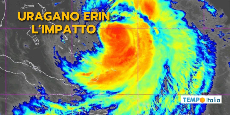 Meteo: l’uragano Erin rallenta e punta verso nord, dove colpirà