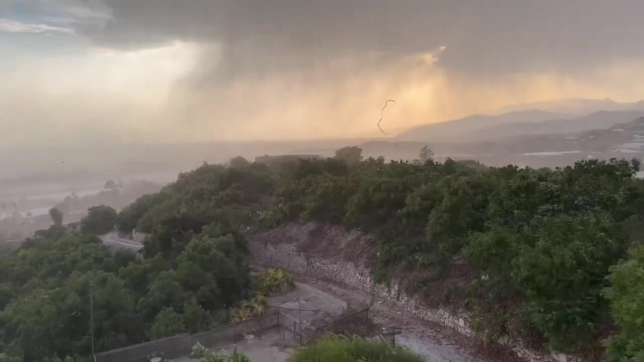 Satan storm unleashes hurricane-force winds in Motril, Spain