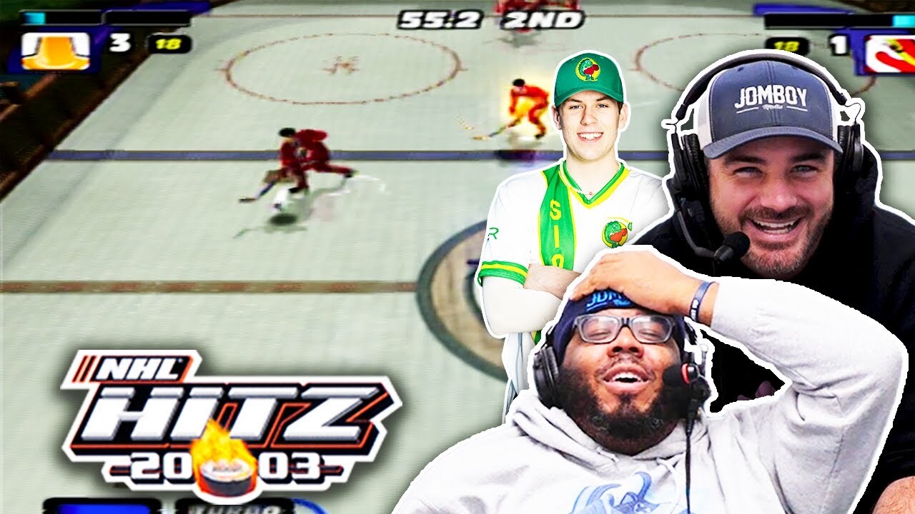 Our goalie is on BEAST MODE (NHL Hitz 2003)