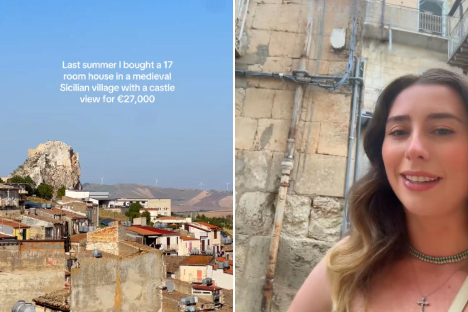 Gen Z woman leaves LA after 15 years, buys 17-room Italian house for $31K