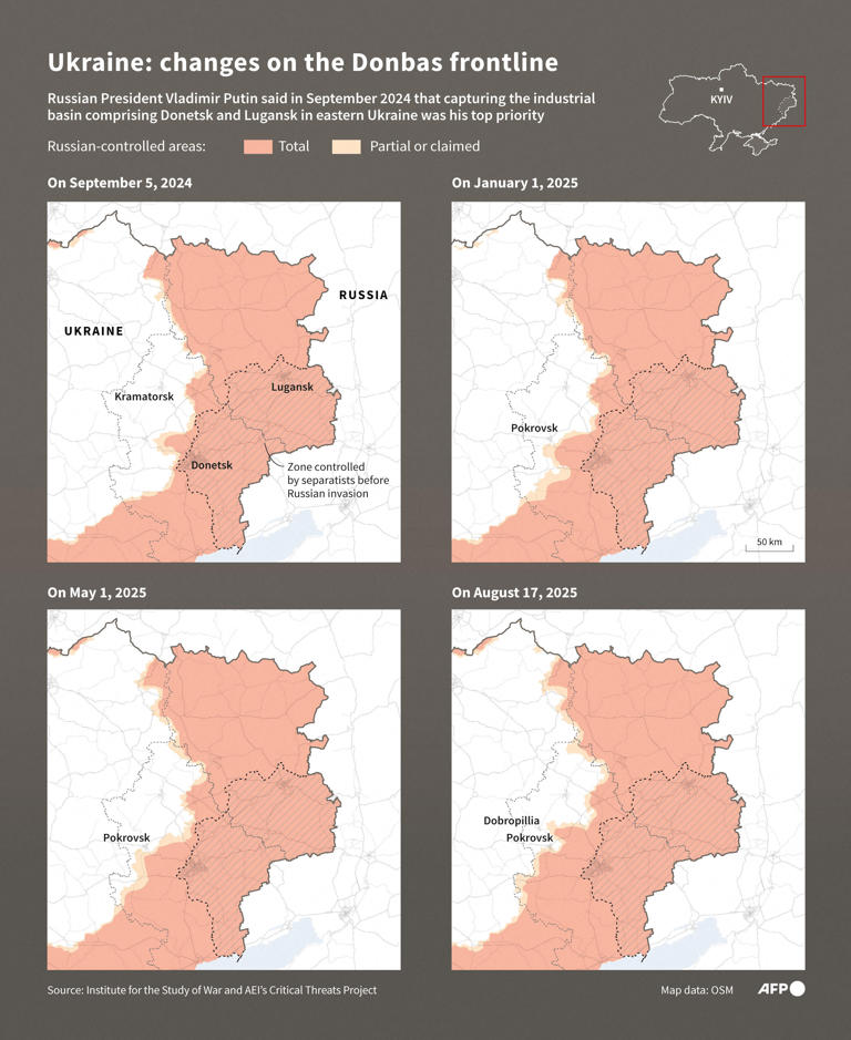 Maps show Ukrainian territories claimed by Russia
