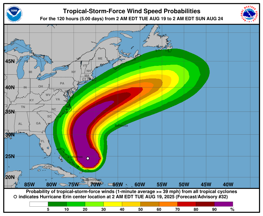 Who could feel strong winds from Hurricane Erin? See Florida impacts