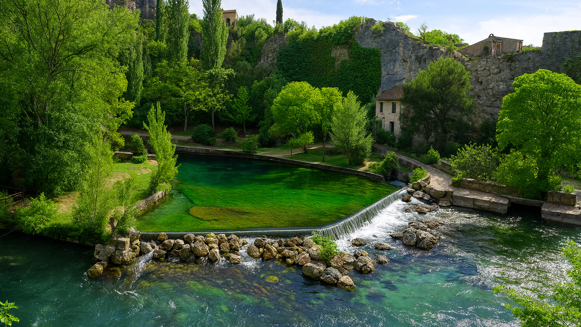 Fontaine-de-Vaucluse – Vila pitoresca da Provence na França (4K)