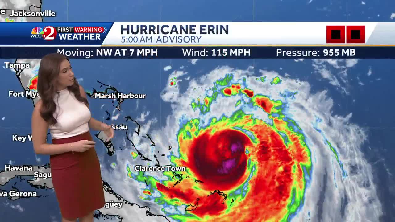 Hurricane Erin expected to grow in size while moving across the ...