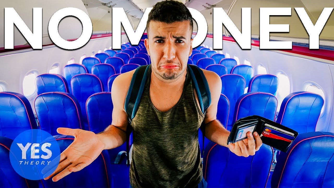 Flying to a New Country w/ No Money & Surviving for 24hrs!!