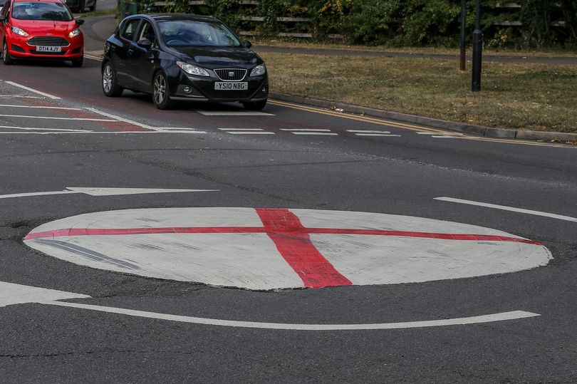 Locals paint St George's Cross on roundabouts across major UK city as ...
