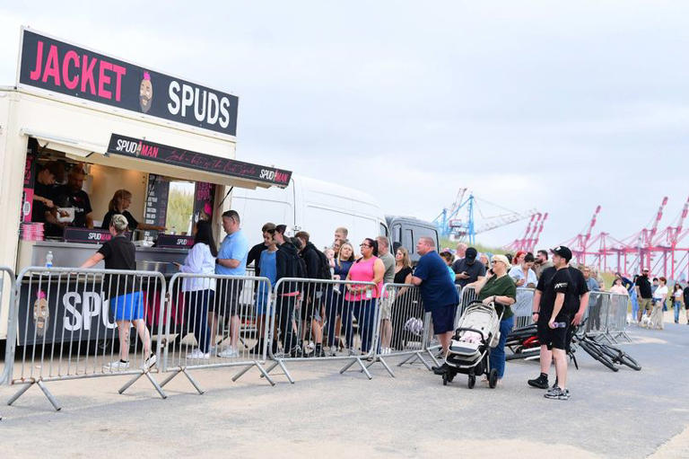 Families travel miles to line up in '100 person' queue at beach for ...