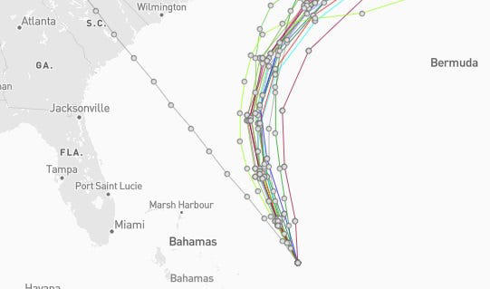 Hurricane Erin spaghetti models, tracker. Beware of dangerous waves ...