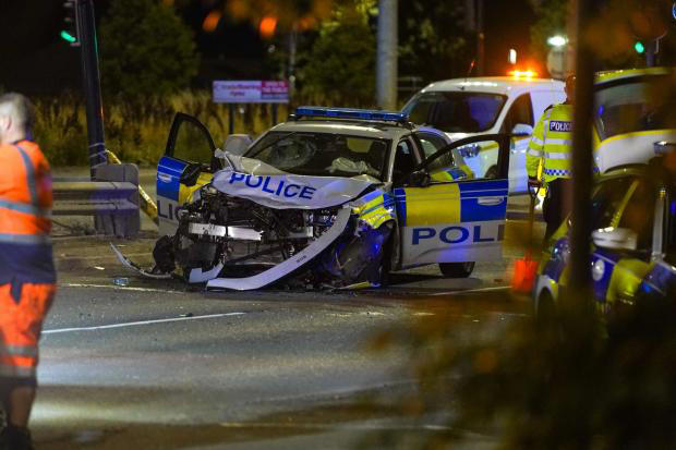 Police responding to 999 call smashes into Volkswagen causing A66 road ...