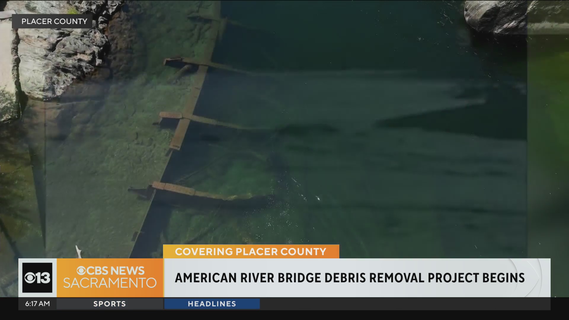 American River bridge debris removal project begins